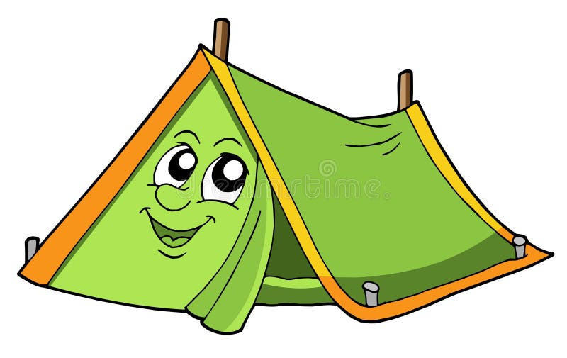 Cute tent stock vector. Illustration of happiness, hiking - 5970577