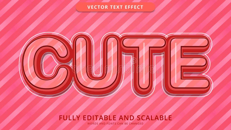 Cute Text Effect Editable Eps File Stock Vector - Illustration of ...