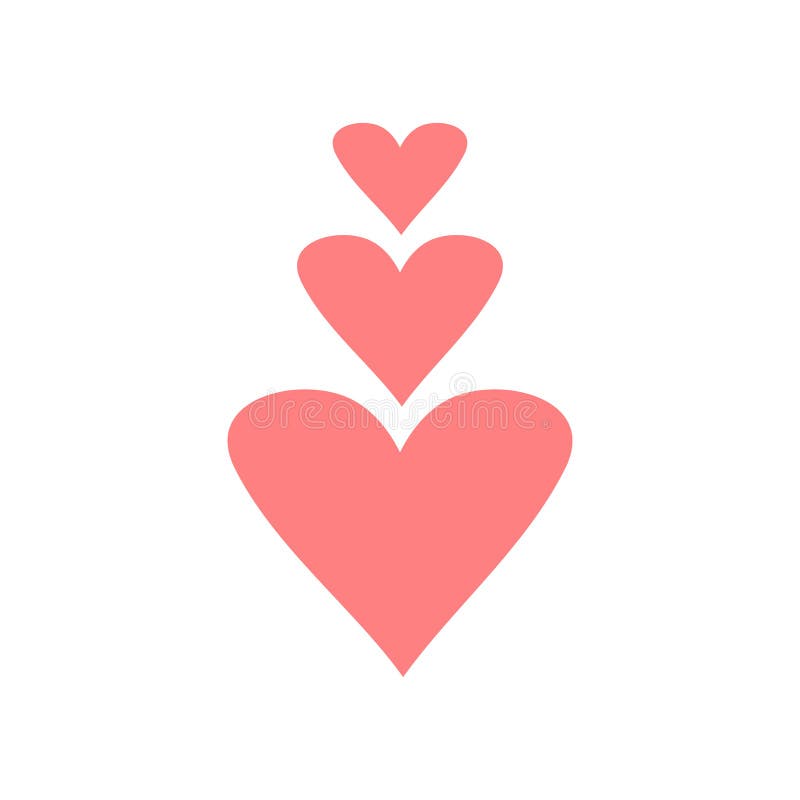 Cute Themed Love Shapes or Pink Heart Shapes Stock Vector ...