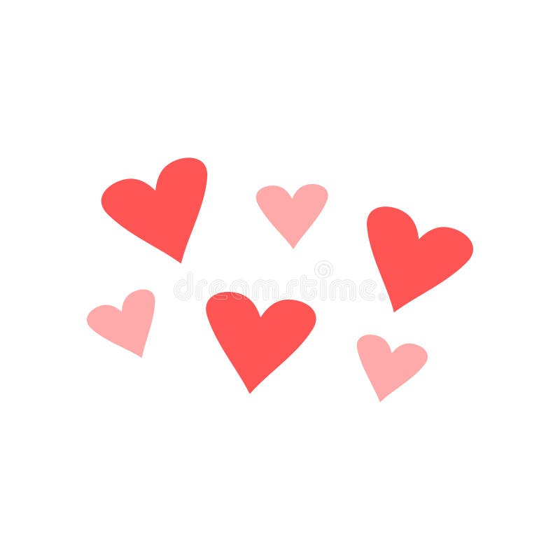 Cute Themed Love Shapes or Pink Heart Shapes Stock Vector ...