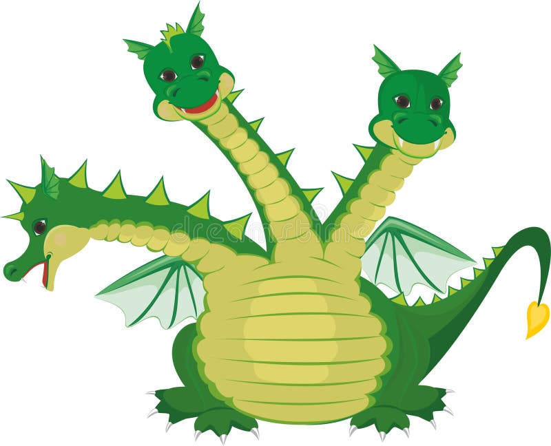 Two Headed Dragon Cartoon