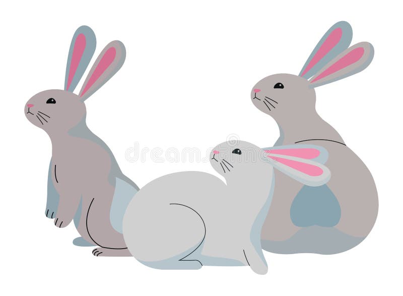 Rabbits Playing Stock Illustrations – 180 Rabbits Playing Stock ...