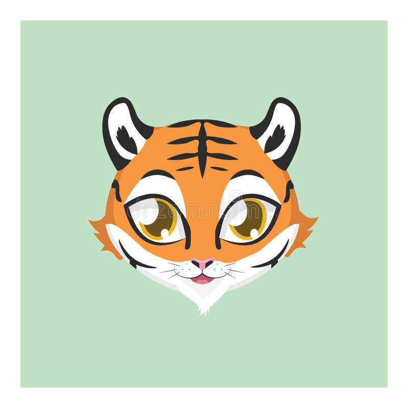 Cute Tiger Vector Illustration Art Stock Vector - Illustration of ...