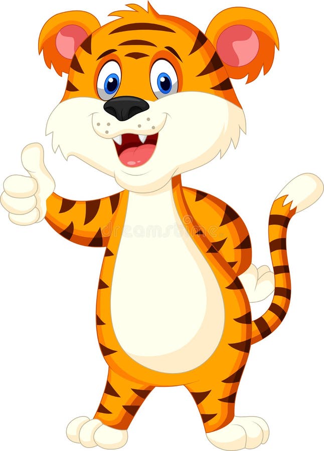 Cartoon Tiger Running To The Right