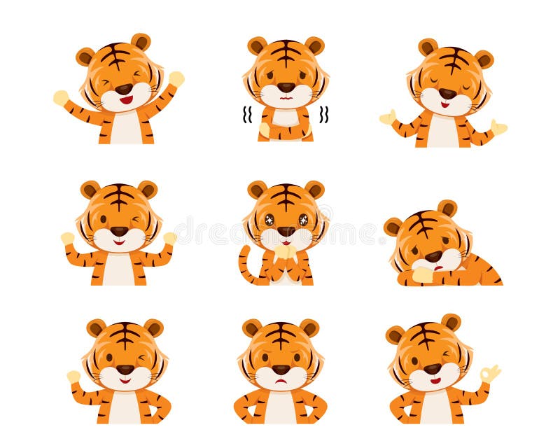 Tiger Emoticons Stock Illustrations – 70 Tiger Emoticons Stock ...