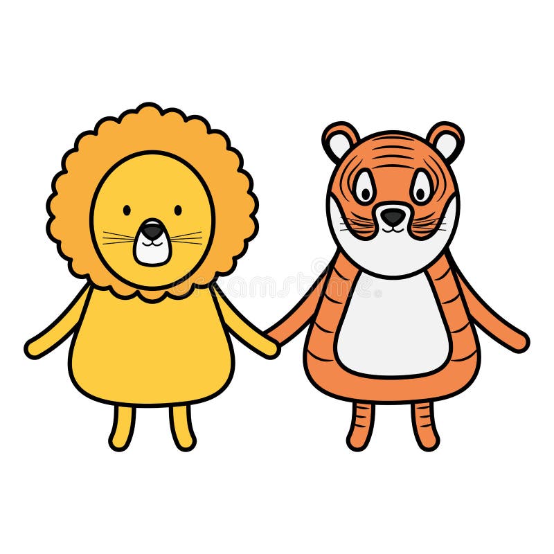 Tiger Lion Friends Stock Illustrations – 359 Tiger Lion Friends Stock ...