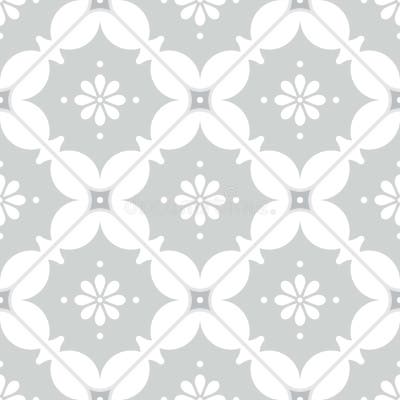 Cute tile pattern vector stock vector. Illustration of flower - 240505674