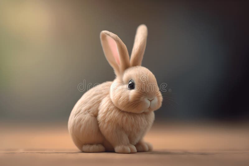 Cute Tiny Rabbit, Generative AI Stock Photo - Image of easter, colorful ...