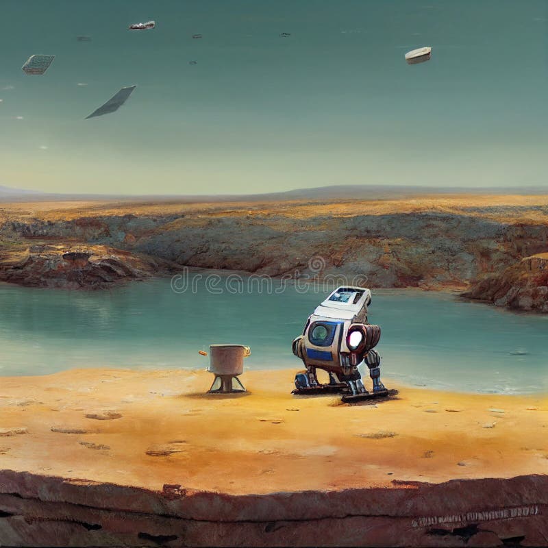 Tiny Bee Robot. Generative AI Stock Illustration - Illustration of ...