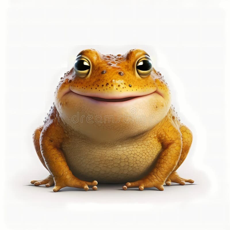 Cute Toad Cartoon. Generative AI Stock Illustration - Illustration of ...