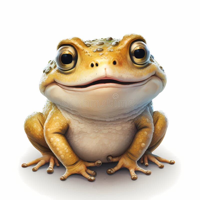 Cute Toad Cartoon. Generative AI Stock Illustration - Illustration of ...