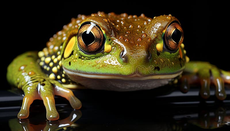 Cute Toad Sitting, Looking at Camera, in Nature Generated by AI Stock ...