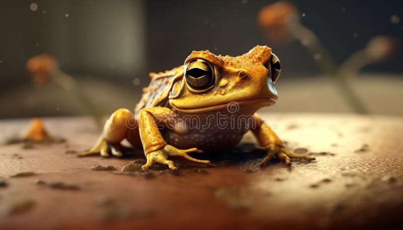Cute Toad Sitting Outdoors, Looking at Camera Generated by AI Stock ...