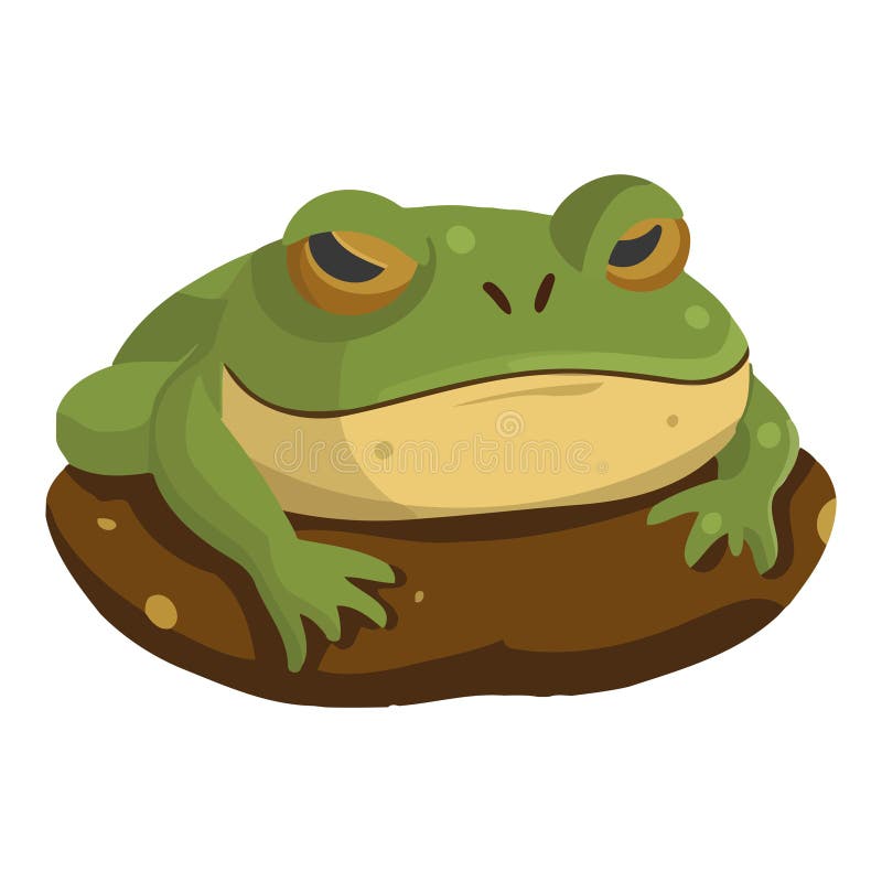 A Cute Toad Sitting by a Wet Pond Stock Vector - Illustration of animal ...