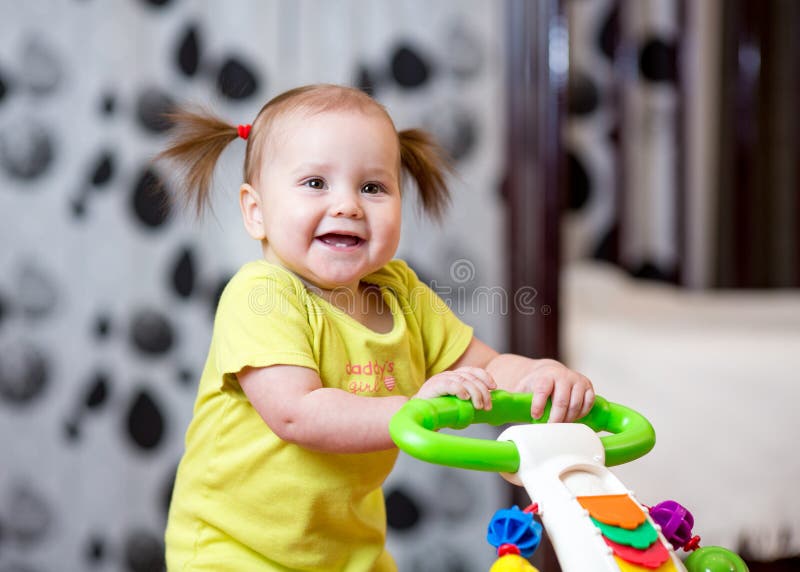 Standing baby girl stock photo. Image of looking, smart - 37511686