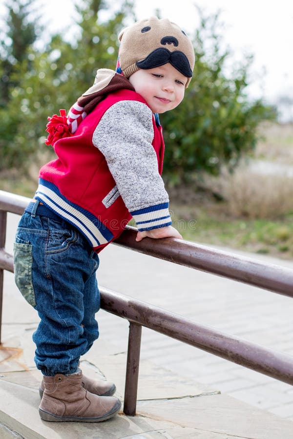 Cute Toddler Boy a Walk in the Park Stock Photo - Image of fall, active ...