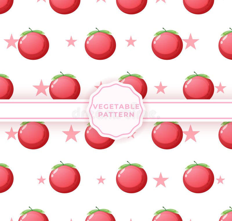 Cute Tomato Seamless Pattern. Cute Vegetable Pattern Premium Vector Stock Vector - Illustration ...