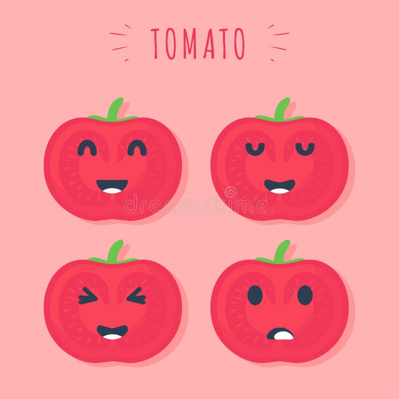 Cute tomatoes stock vector. Illustration of delicious - 143646468