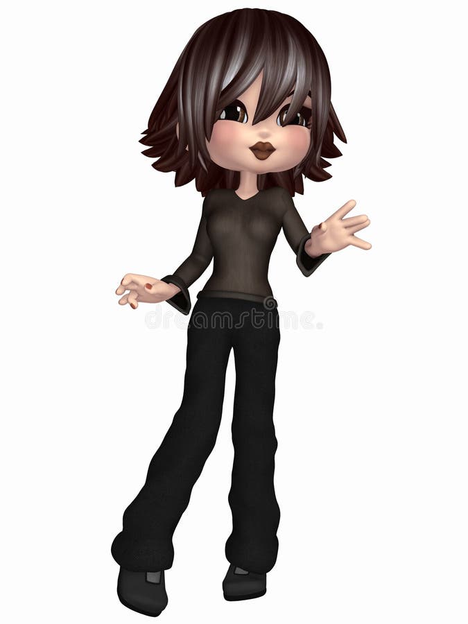 Cute Toon Figure stock illustration. Illustration of girl - 12623538