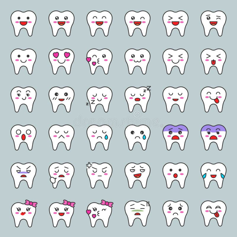 One tooth emoticon stock vector. Illustration of isolated - 149258738