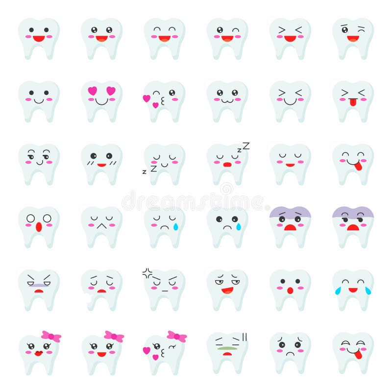 One tooth emoticon stock vector. Illustration of isolated - 149258738