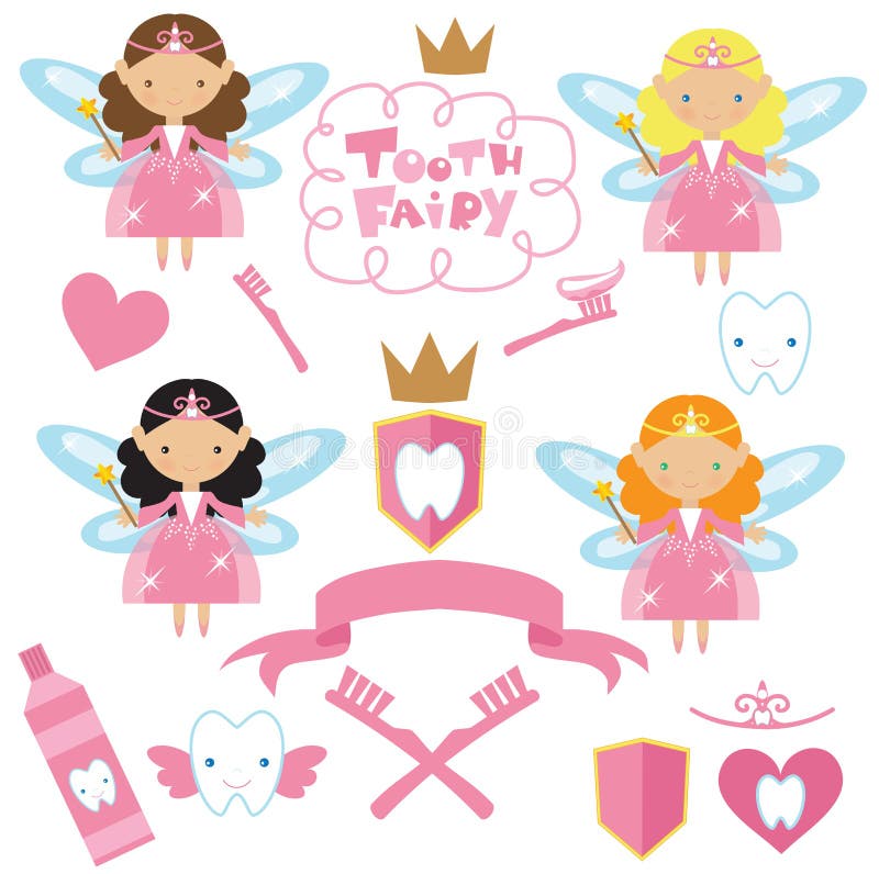 Cute Tooth Fairy Vector Illustration Stock Vector - Illustration of ...