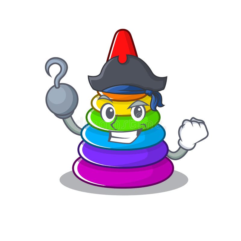 Cute Toy Pyramid Mascot Design with a Hat Stock Vector - Illustration ...