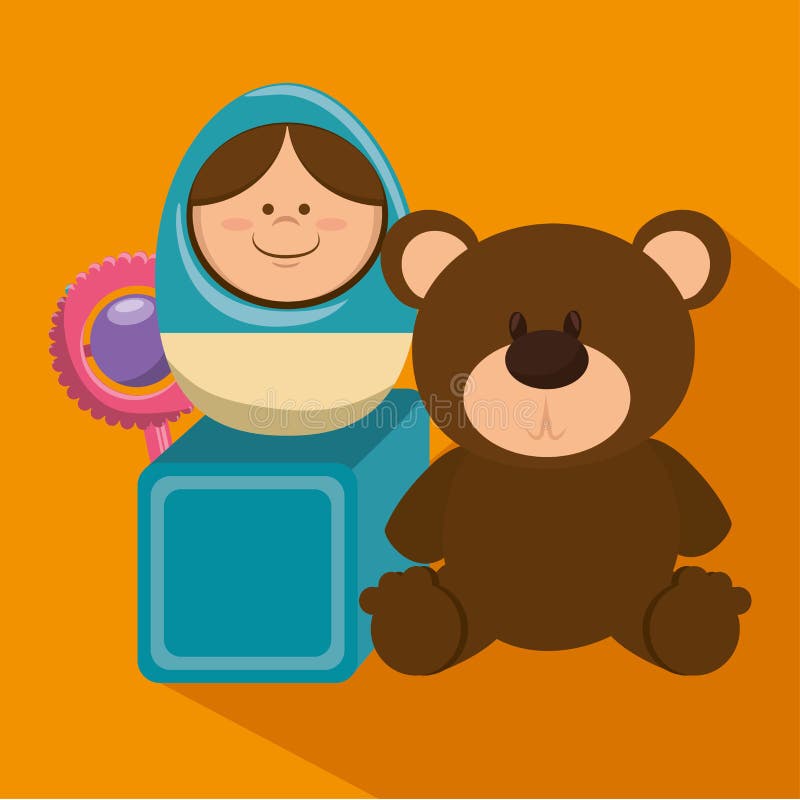 Cute toys design stock illustration. Illustration of cartoon - 69343835