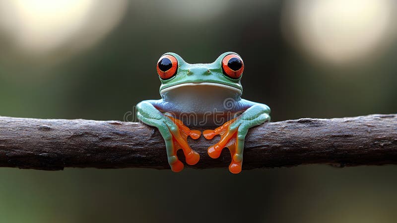 Cute Tree Frog, Vibrant Colors Stock Photo - Image of cute, greenfrog ...