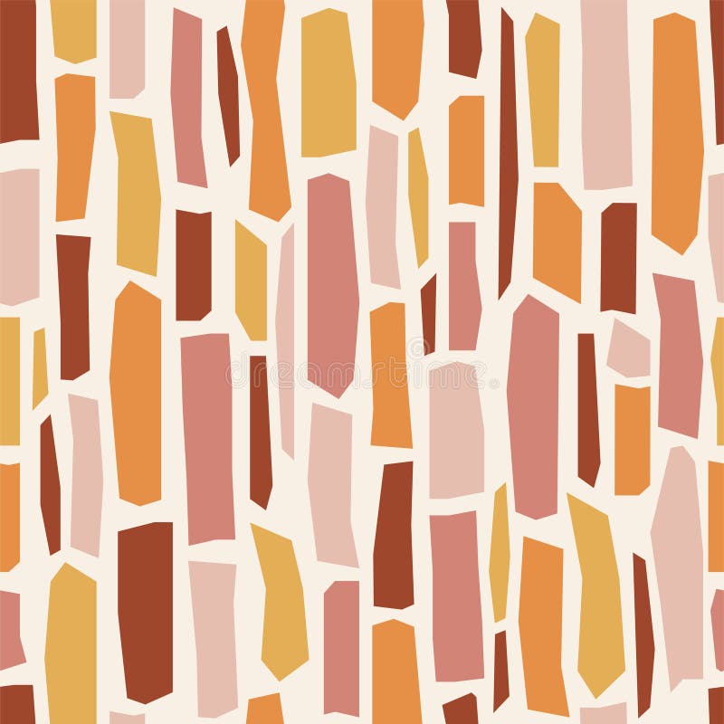 Cute Trendy Motley Seamless Pattern with Abstract Nature Elements Shape ...