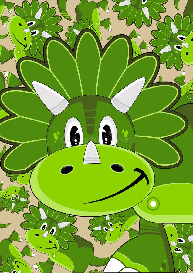 Cute Triceratops Character stock vector. Illustration of dino - 88544009