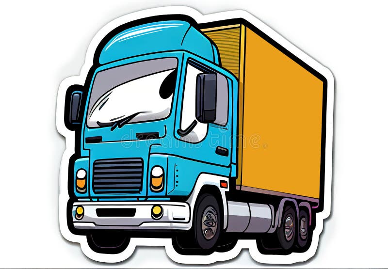 Cute Truck Lorry Stickers Concept Made with Generative AI Stock ...