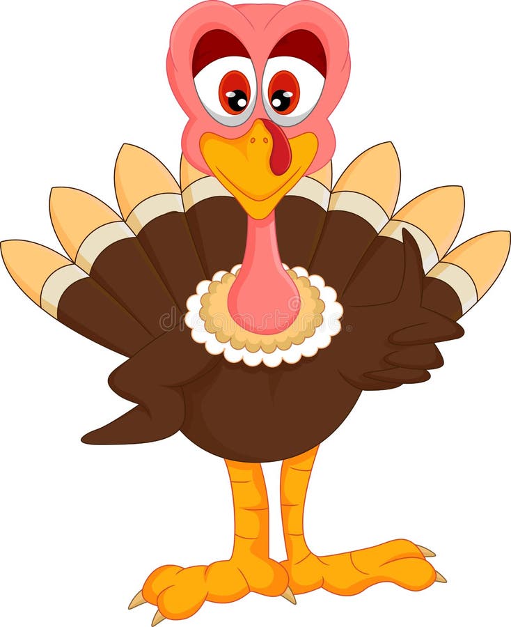 Cute turkey cartoon stock vector. Illustration of humor - 46596149