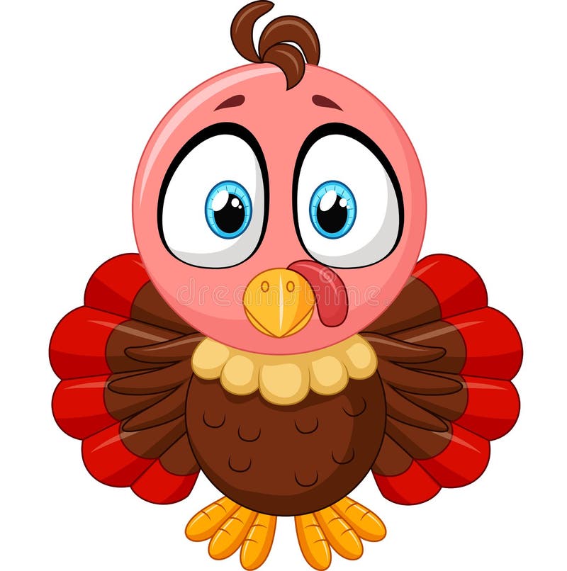 Cute turkey cartoon stock illustration. Illustration of charming - 60239489