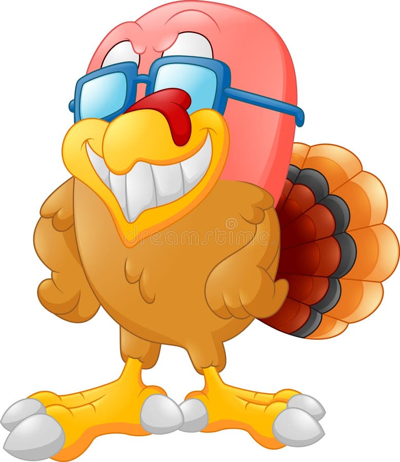 Cute turkey cartoon stock illustration. Illustration of charming - 60239787