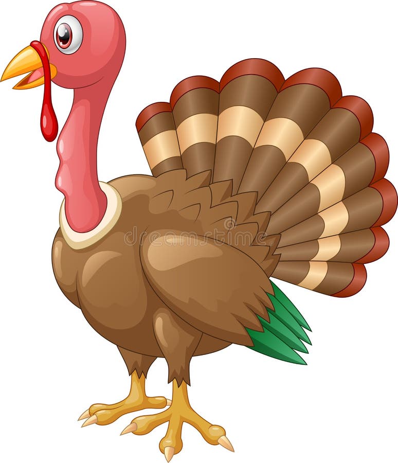 Cute turkey cartoon stock vector. Illustration of bird - 90601015