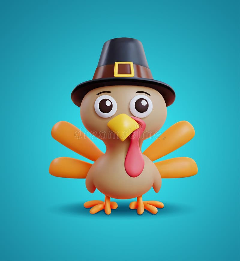 Cute Turkey Character 3d Render. 3d Rendered Cartoon Vector ... Cute Turkey Character 3d Render. 3d Rendered Cartoon Vector ...