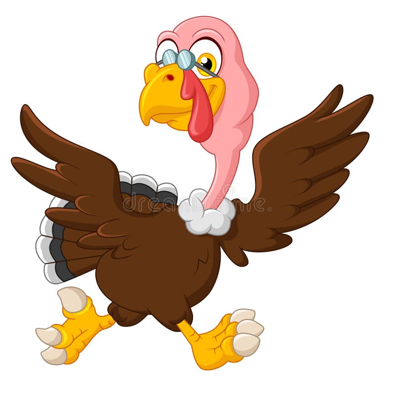 Cute turkey running stock illustration. Illustration of harvesting ...