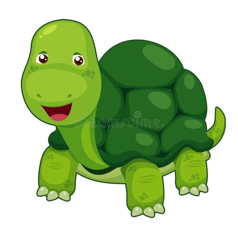 Cartoon turtle stock vector. Illustration of cute, nature - 5607956
