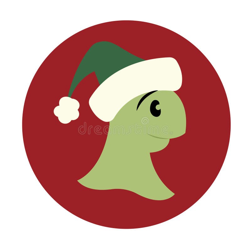 Cute Turtle Avatar with a Winter Hat Icon Stock Illustration ...