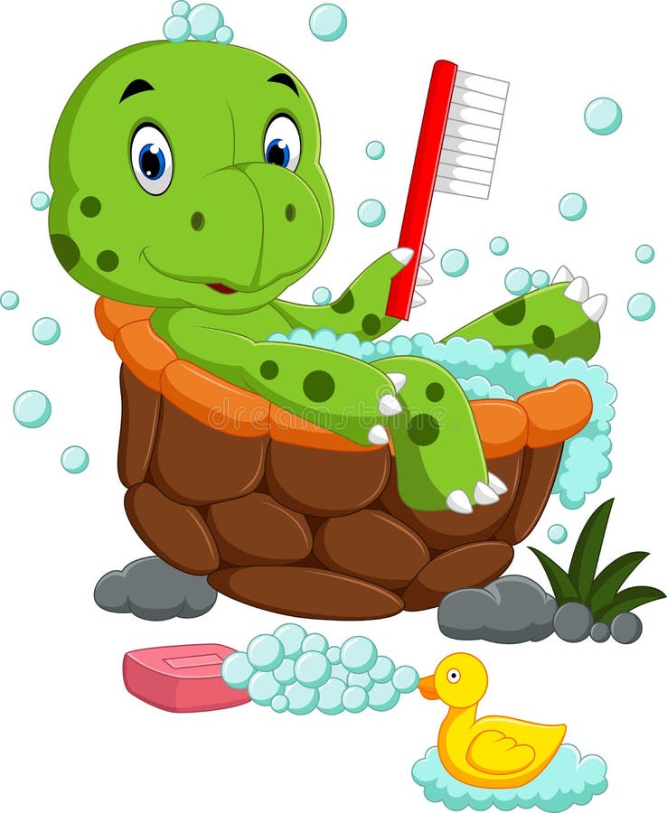 Taking Shower Clip Art Turtle