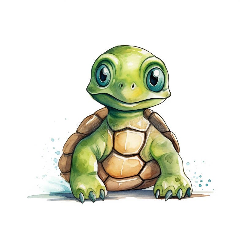Cute turtle cartoon stock illustration. Illustration of graphic - 280564638