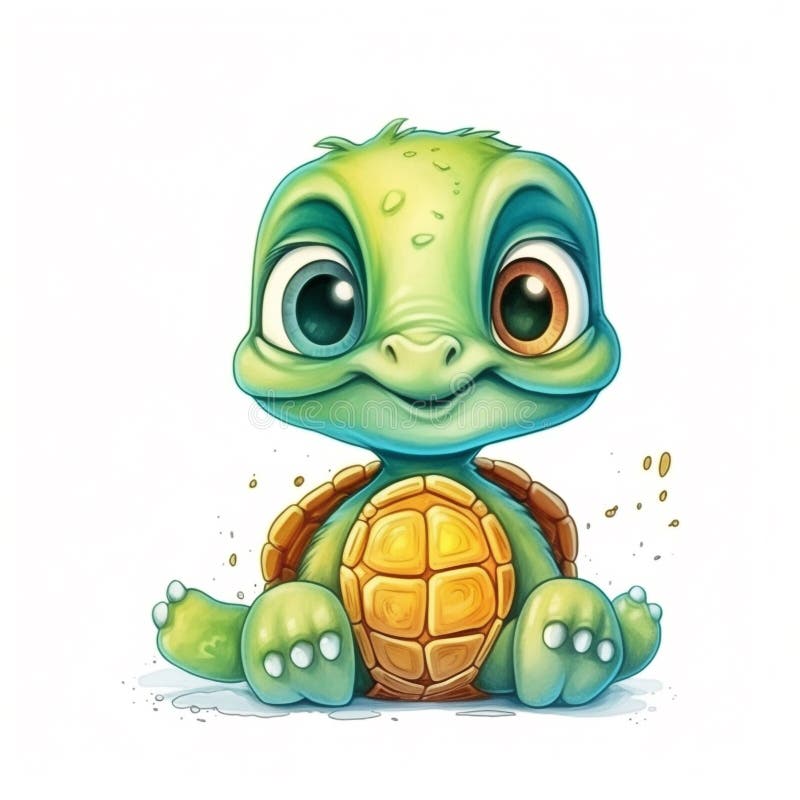 Cute turtle cartoon stock illustration. Illustration of cartoon - 280564643