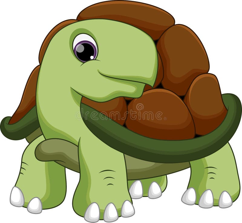 Cute turtle cartoon stock illustration. Illustration of animal - 40508803