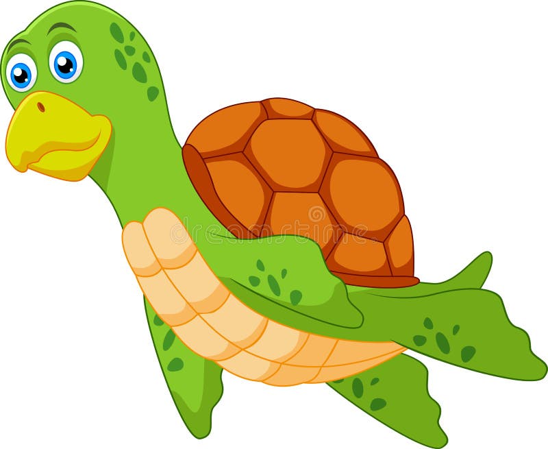 Cute turtle cartoon stock vector. Illustration of graphic - 68887592