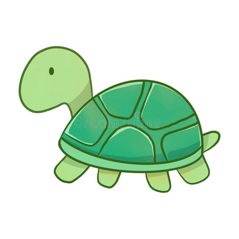 Cute Turtle Cartoon for Illustration, Clip Art and Kid Stock ...