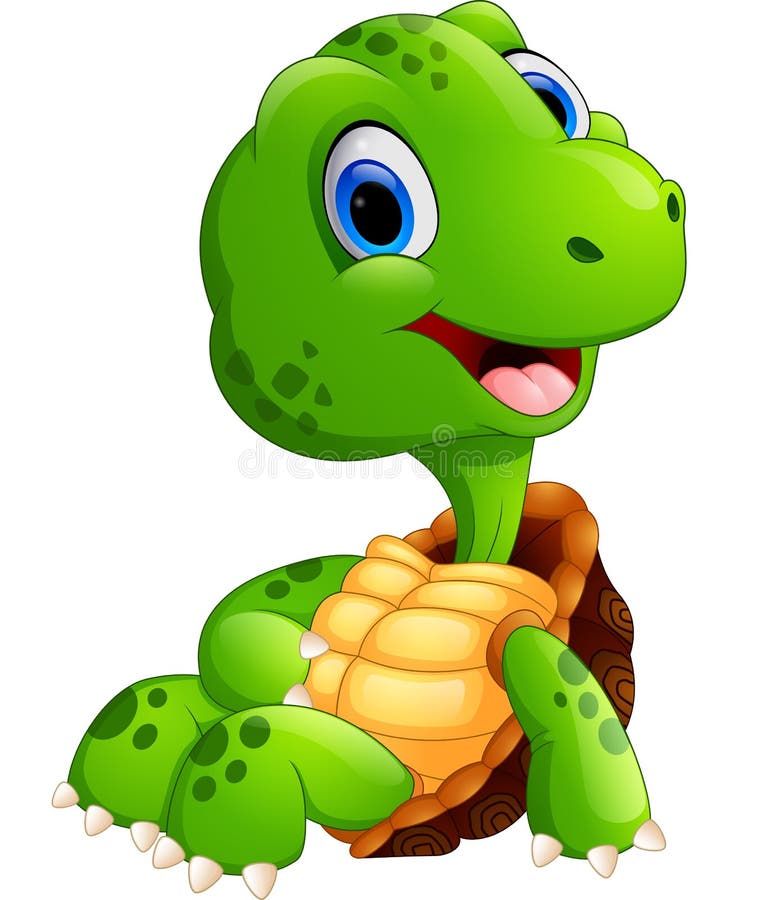 Cute Turtle stock vector. Illustration of cartoon, clip - 7789972