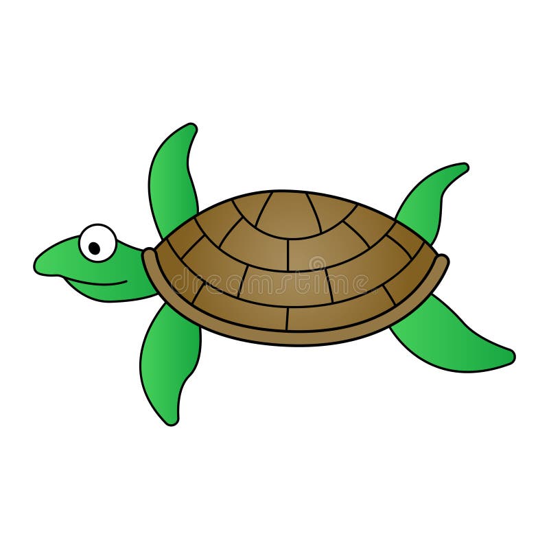 Cute of Turtle on Cartoon Version Stock Vector - Illustration of animal ...