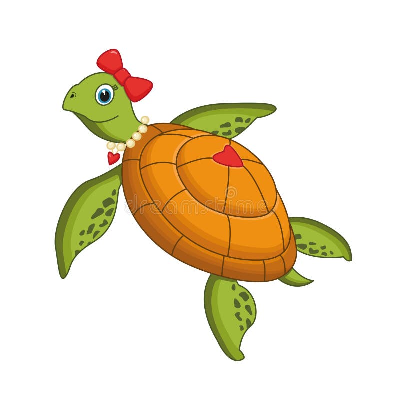 Girl Turtle Cartoon