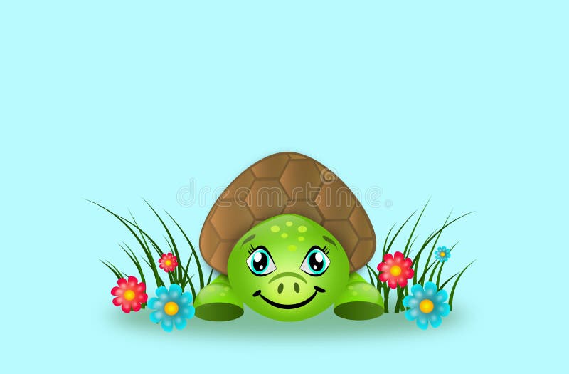 Cartoon Turtle Green Grass Stock Illustrations – 216 Cartoon Turtle ...
